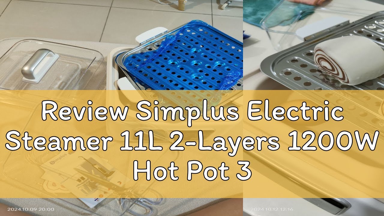 Review Simplus Electric Steamer 11L 2-Layers 1200W Hot Pot 3 Level ...