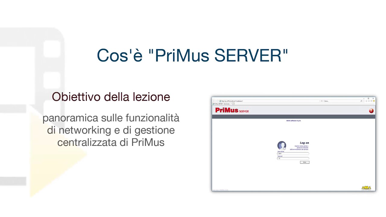 Tutorial PriMus - Cos'è PriMus SERVER - ACCA software - YouTube