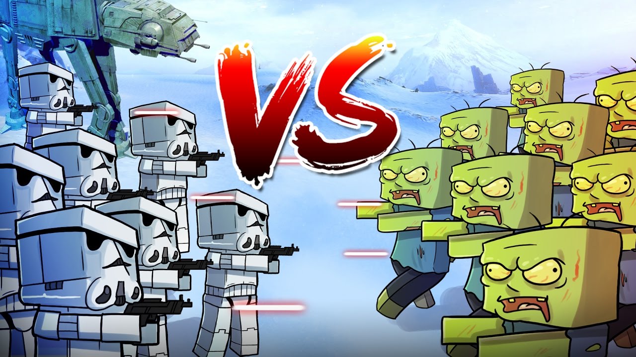 Minecraft | 1000 Zombies vs 350 Storm Troopers! (Star Wars Massive Mob ...