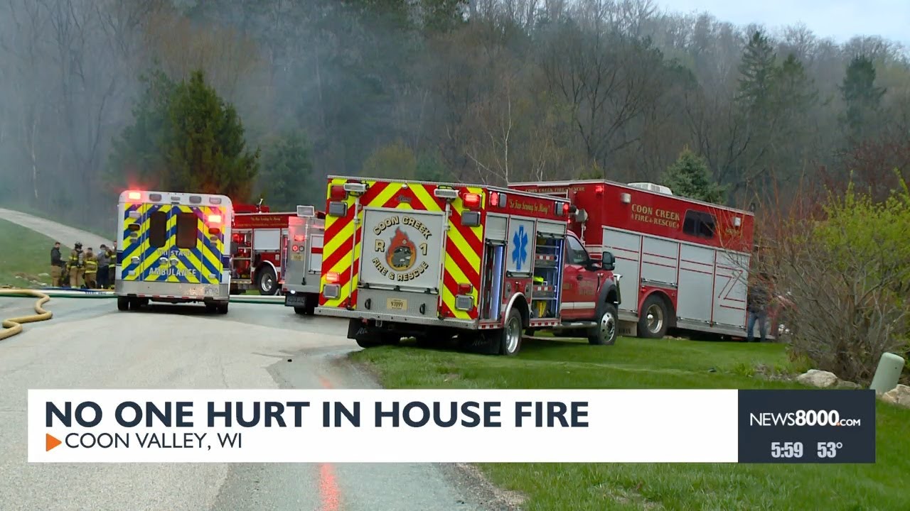 No one hurt in Coon Valley house fire - YouTube