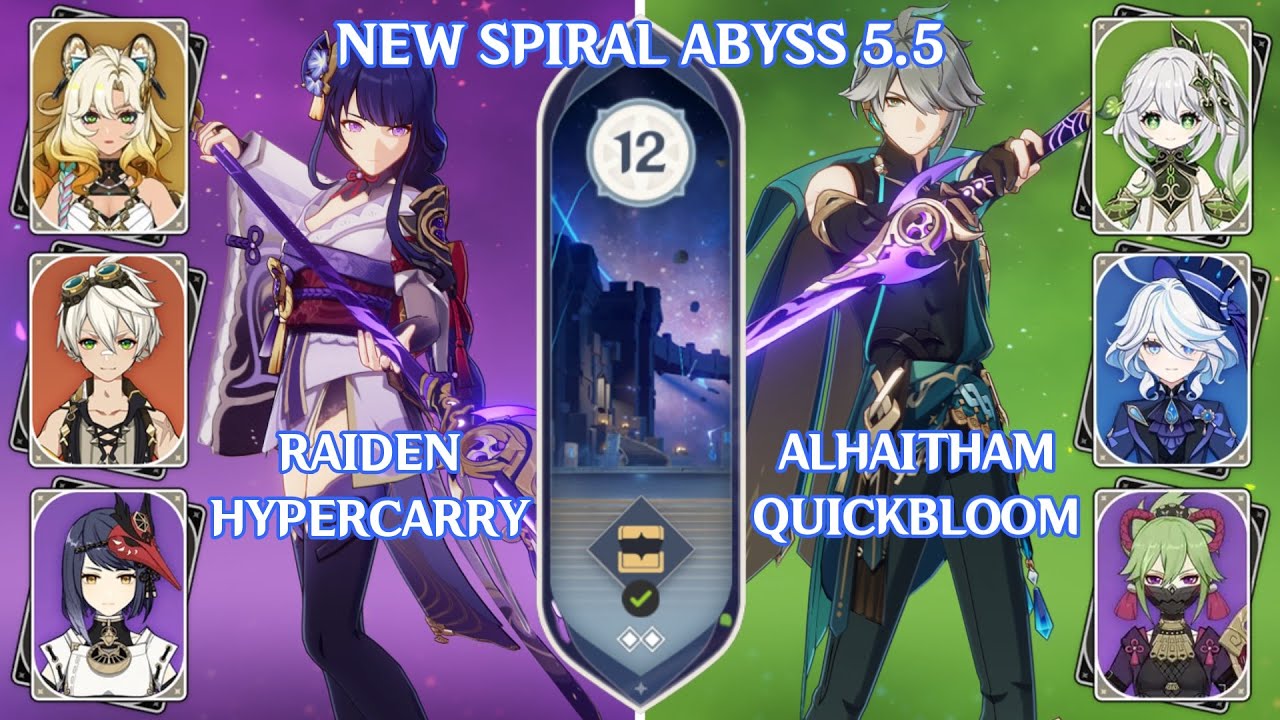 Raiden Hypercarry (With C2 Xilonen) & Alhaitham Quickbloom | New Spiral ...