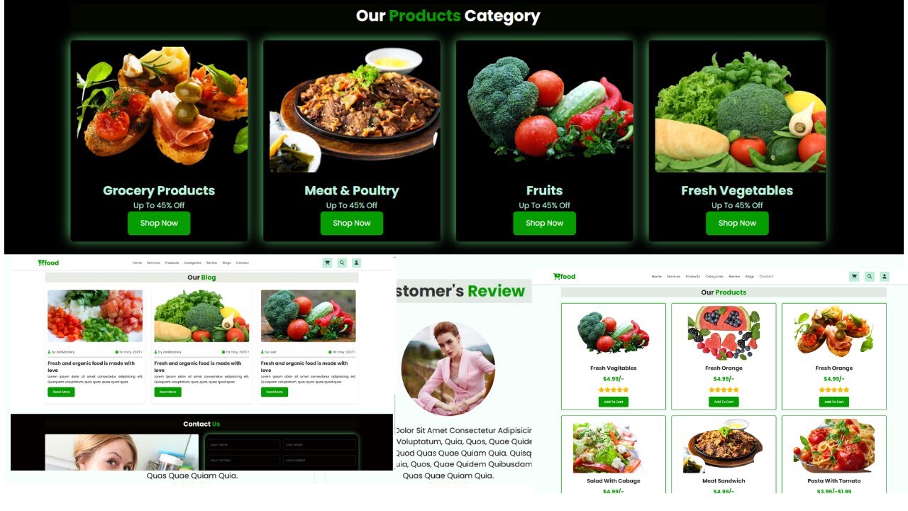 How To Make Responsive Food Restaurant Website Design Using Html Css