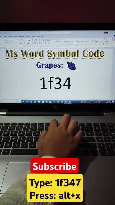 MS Word Symbol Shortcut For 🍇🍇#tricks #magic 😱😱#computer#msword #wordprocessor #msoffice #new ...