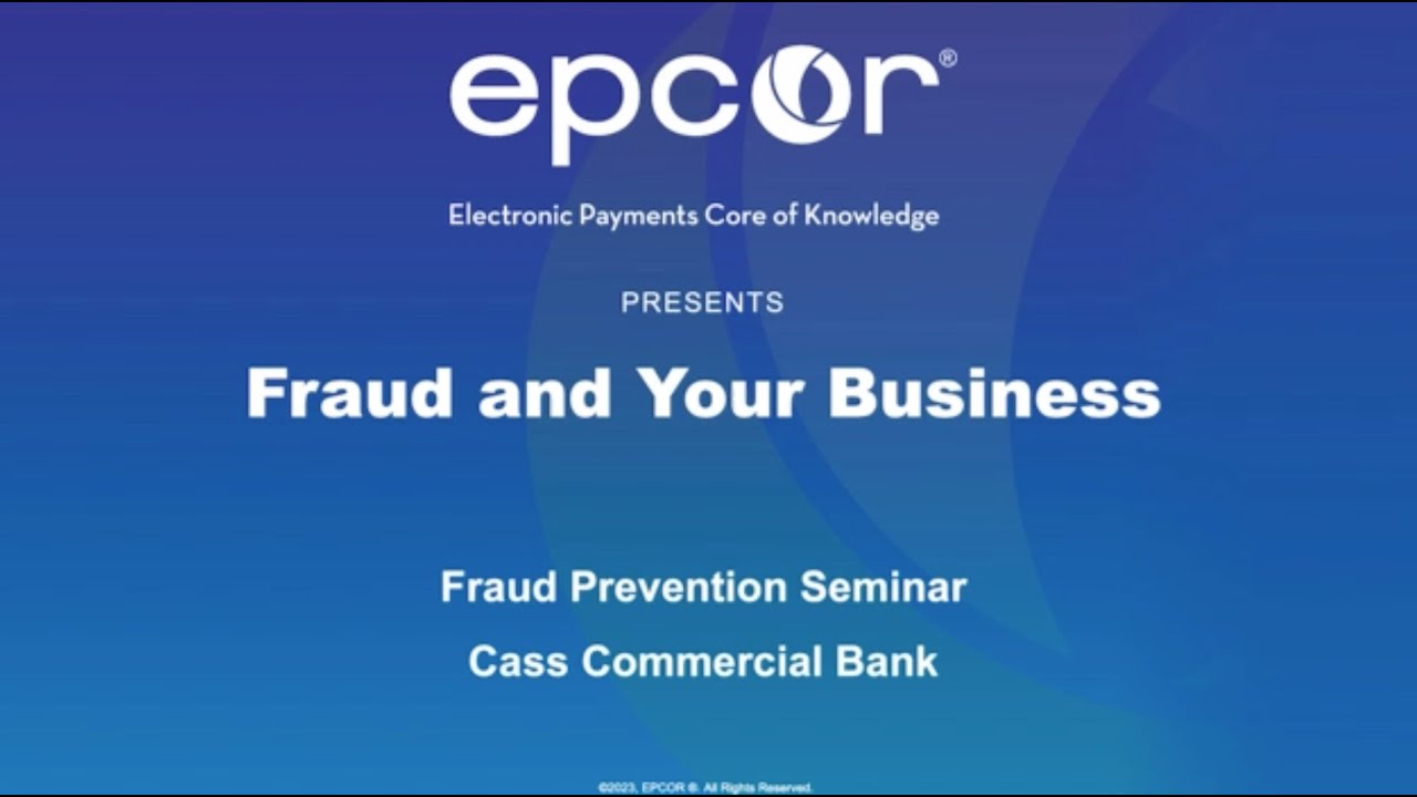 Cass Fraud Prevention Seminar - YouTube