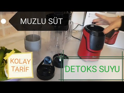FAKİR SPORTIC BLENDER İNCELEME VE 2 FARKLI SMOOTHIE TARİFİ / DETOKS İÇECEĞİ VE BALLI MUZLU SÜT