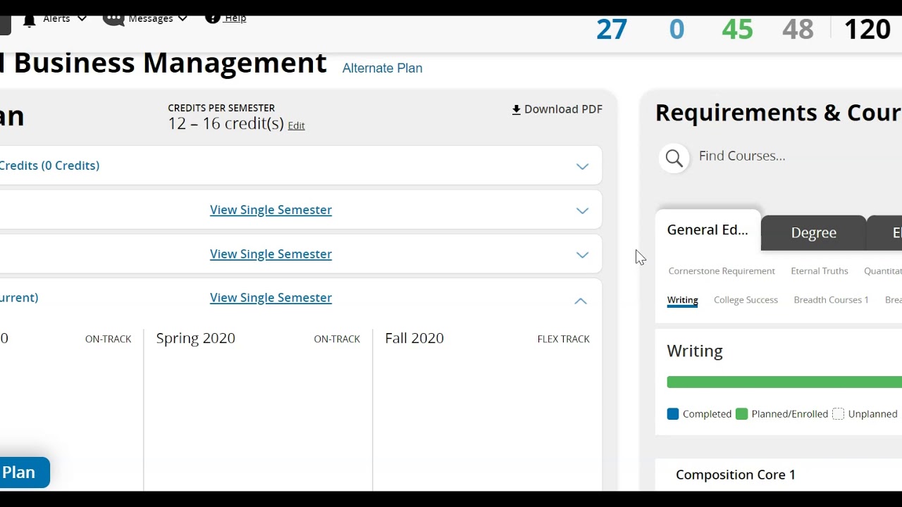 Learn how to use the Grad Planner for Applied Business Management ...