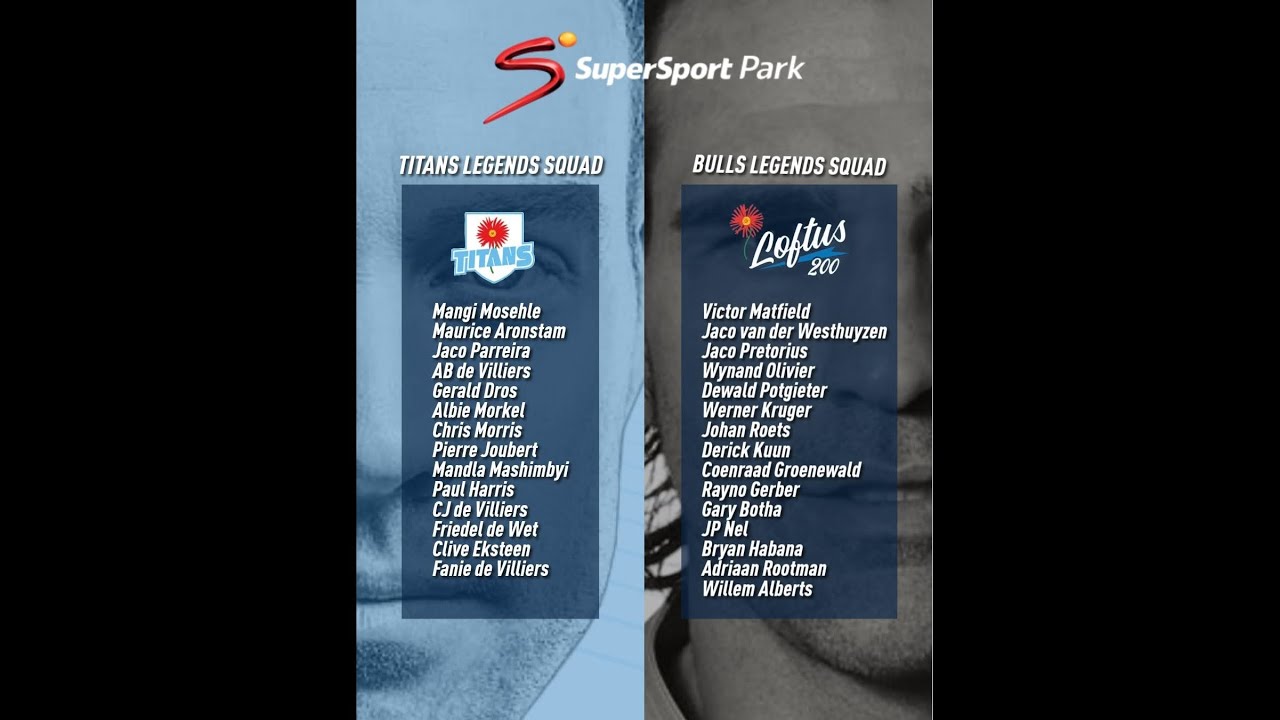 Titans Legends vs Bulls Legends | Taste of SuperSport Park - YouTube