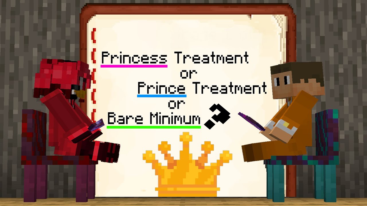 BARE MINIMUM or PRINCESS TREATMENT in Minecraft - YouTube