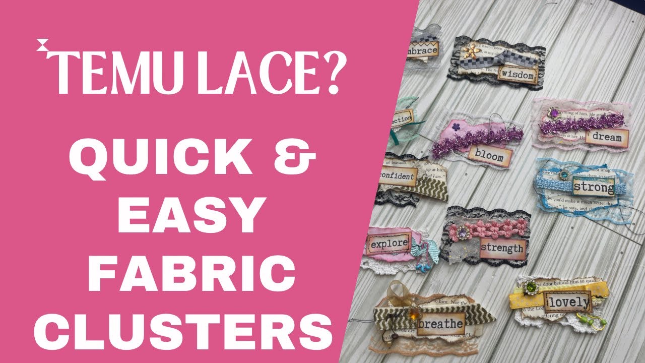 Quick & easy fabric clusters using my temu lace. - use code opt75092 ...
