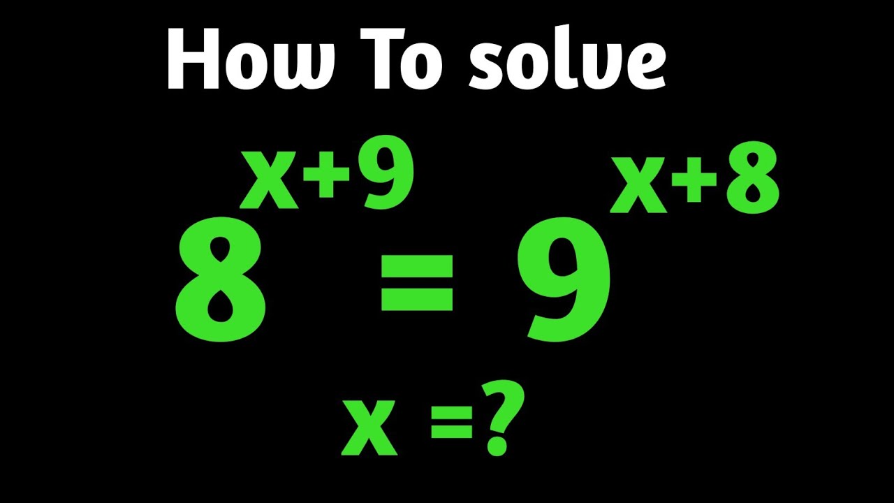 A Nice Math Olympiad Exponential Question Youtube 5374
