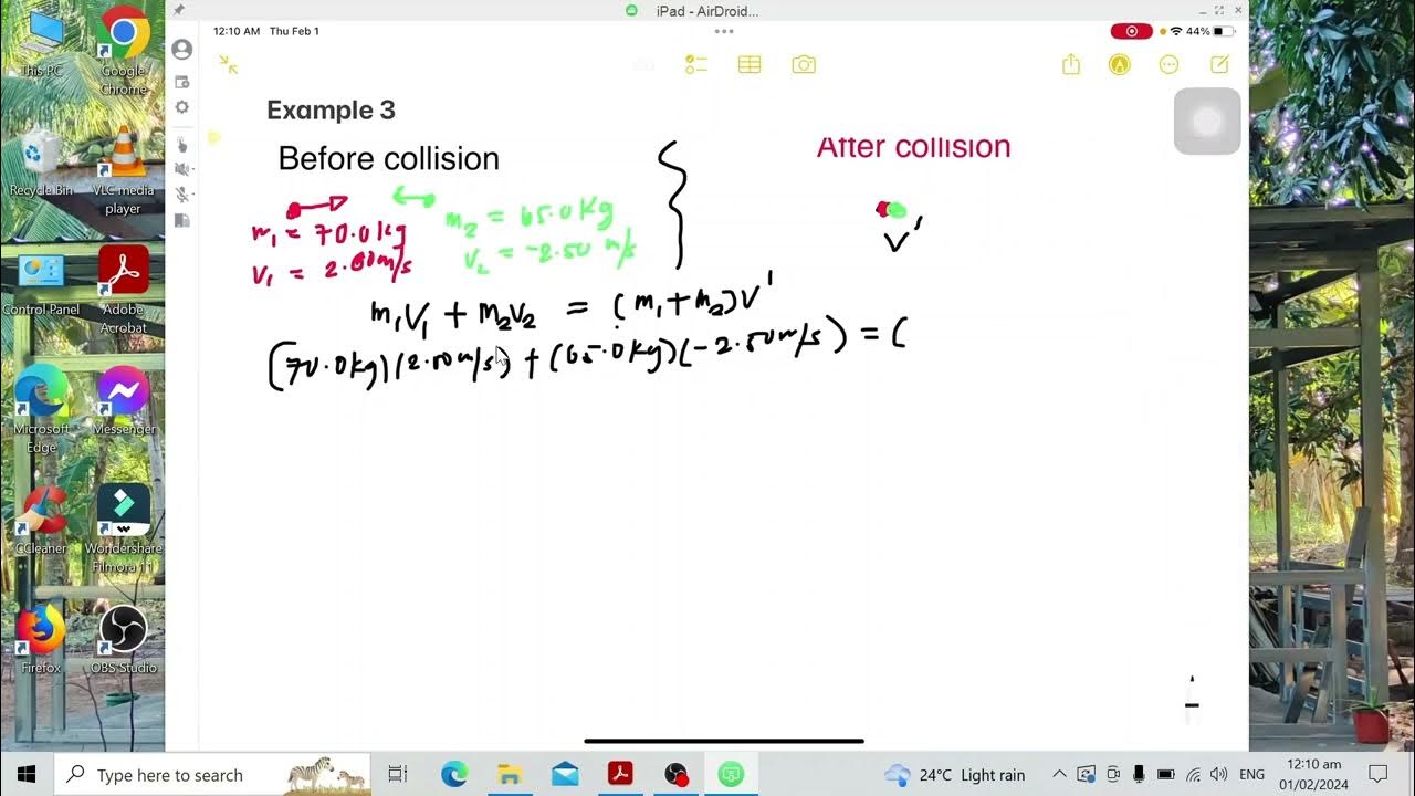 4) Law of Conservation of Momentum Example 3 - YouTube