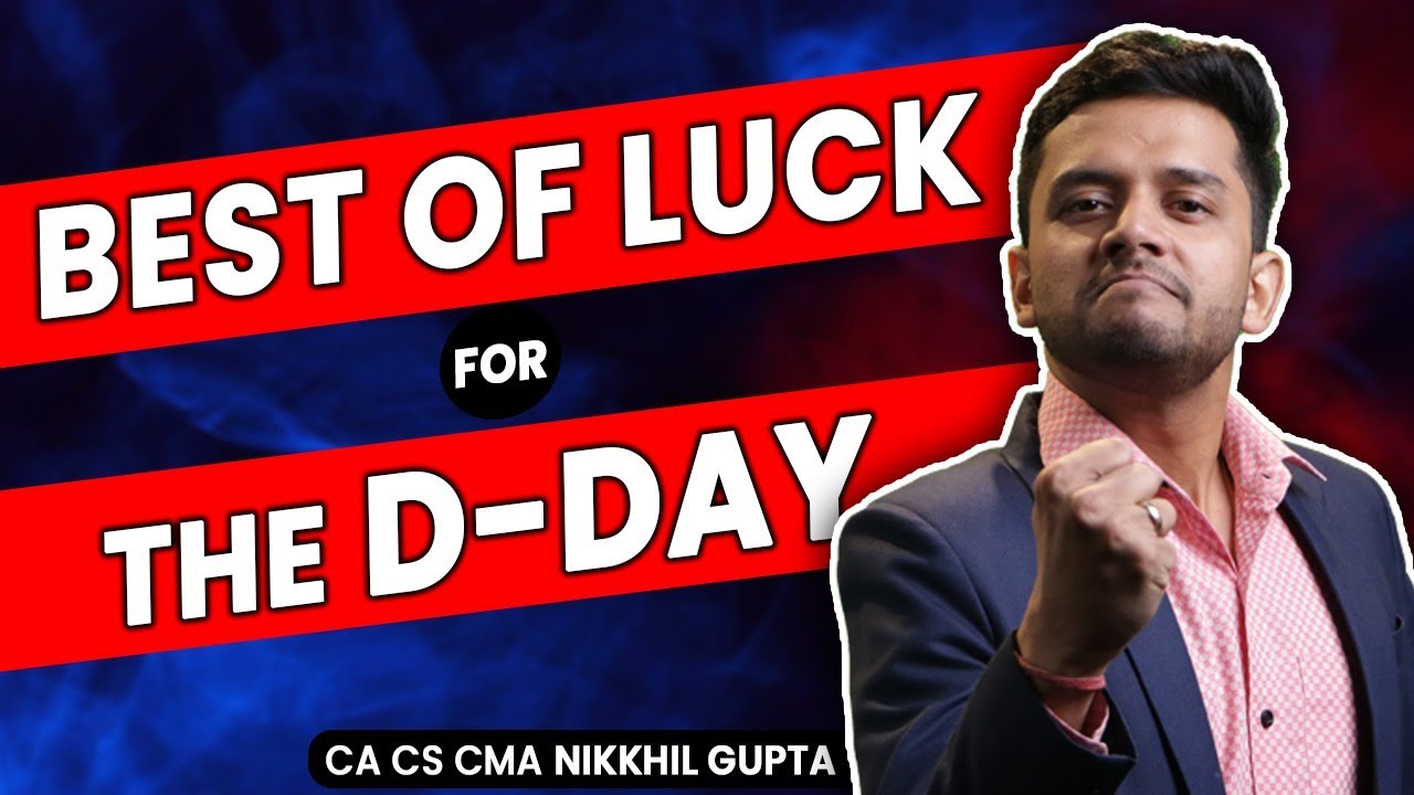 CMA Motivation | Special Message from Nikkhil Sir | Last Minute Exam ...