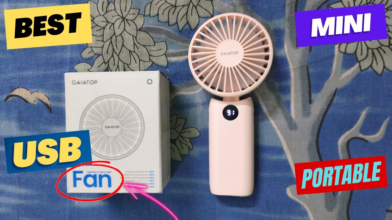 Gaiatop Handheld Mini Portable Fan Hand & Desk Fan 4000 mAh ...