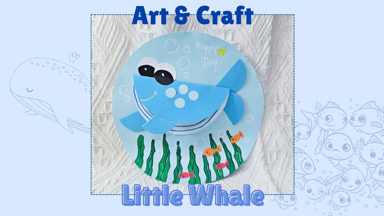 EASY CRAFT IDEAS Whale in the sea || Kids Craft Idea || School Craft ...