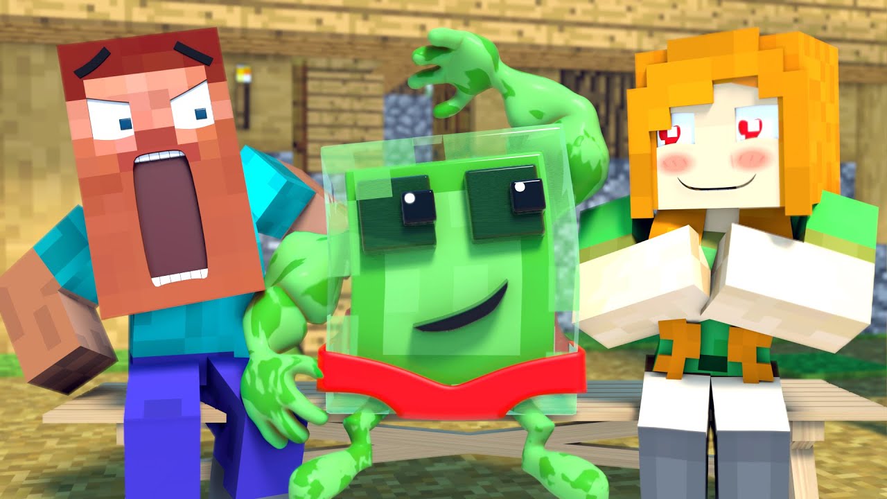 The minecraft life of Steve and Steve | Slime Love | Minecraft ...