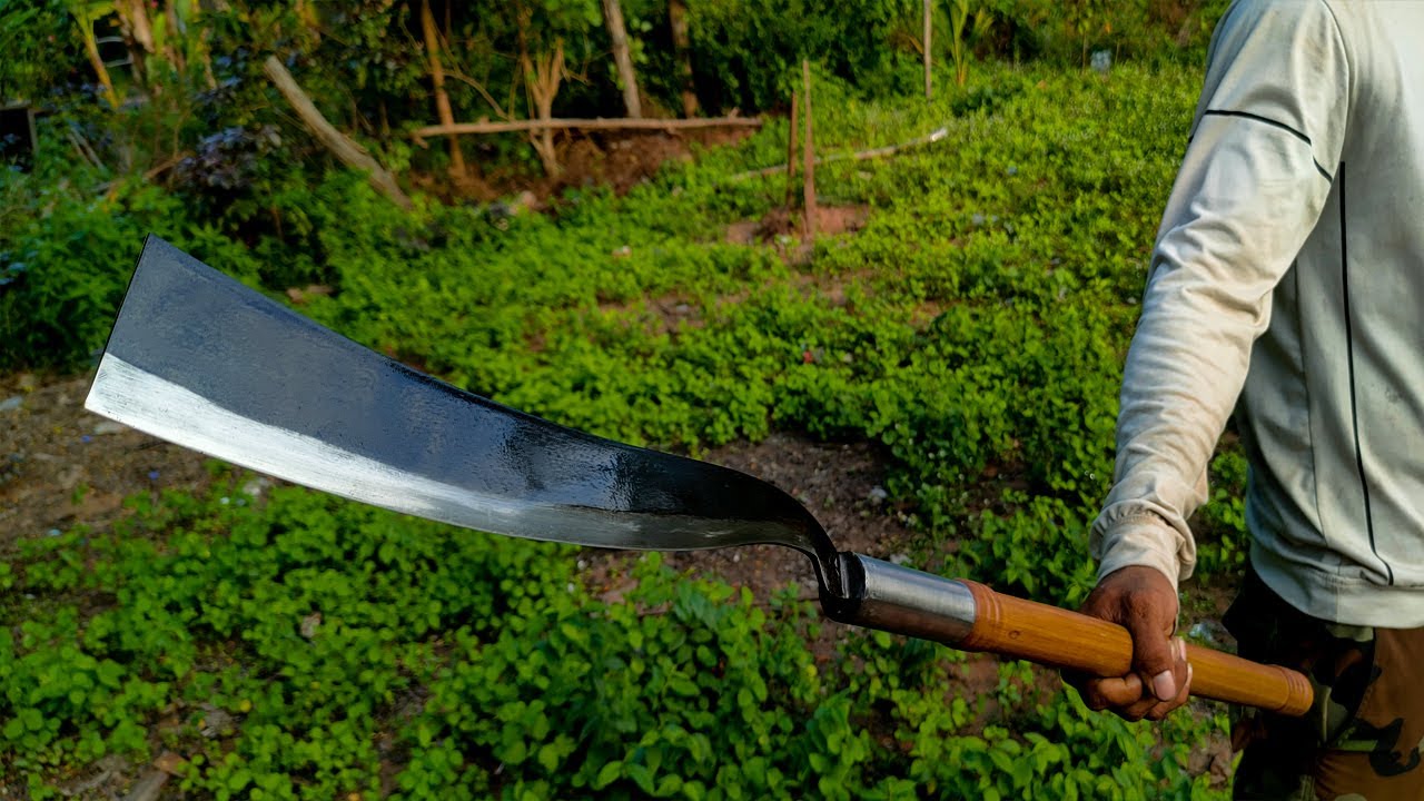 Knife Making - How to make a heavy-duty machete from a piece of metal ...