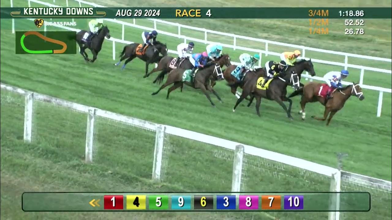 Lucky Speech wins race four on August 29 at Kentucky Downs. - YouTube