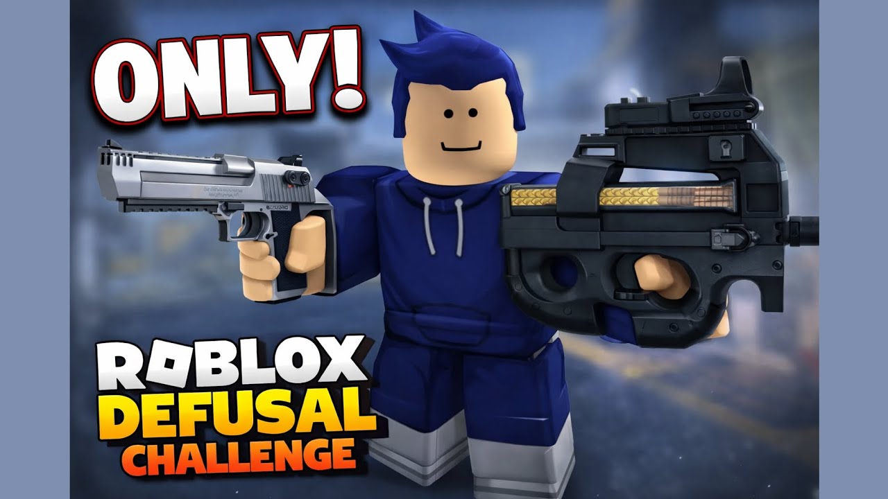 Roblox Defusal but I can only use P90 and DEAGLE!!! (it was hard but I ...