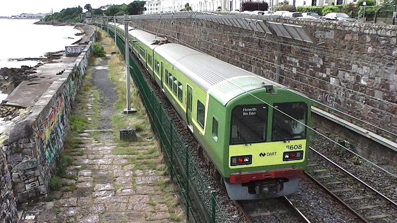 IE 8500 Class Dart Train number 8608 - Blackrock Station, Dublin - YouTube