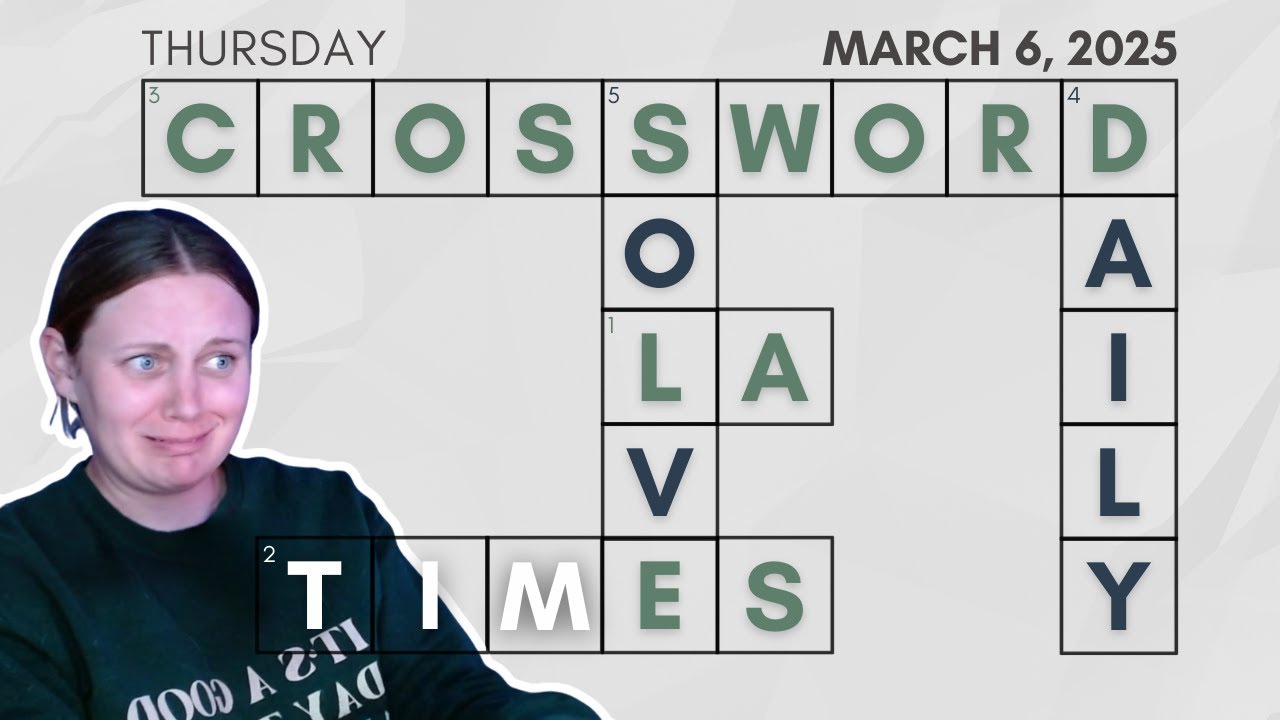So. Tired. | LA Times Crossword | March 6, 2025 - YouTube