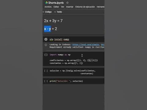 Resuelve Ecuaciones Lineales Rápidamente con Python y NumPy | Tutorial Definitivo - YouTube