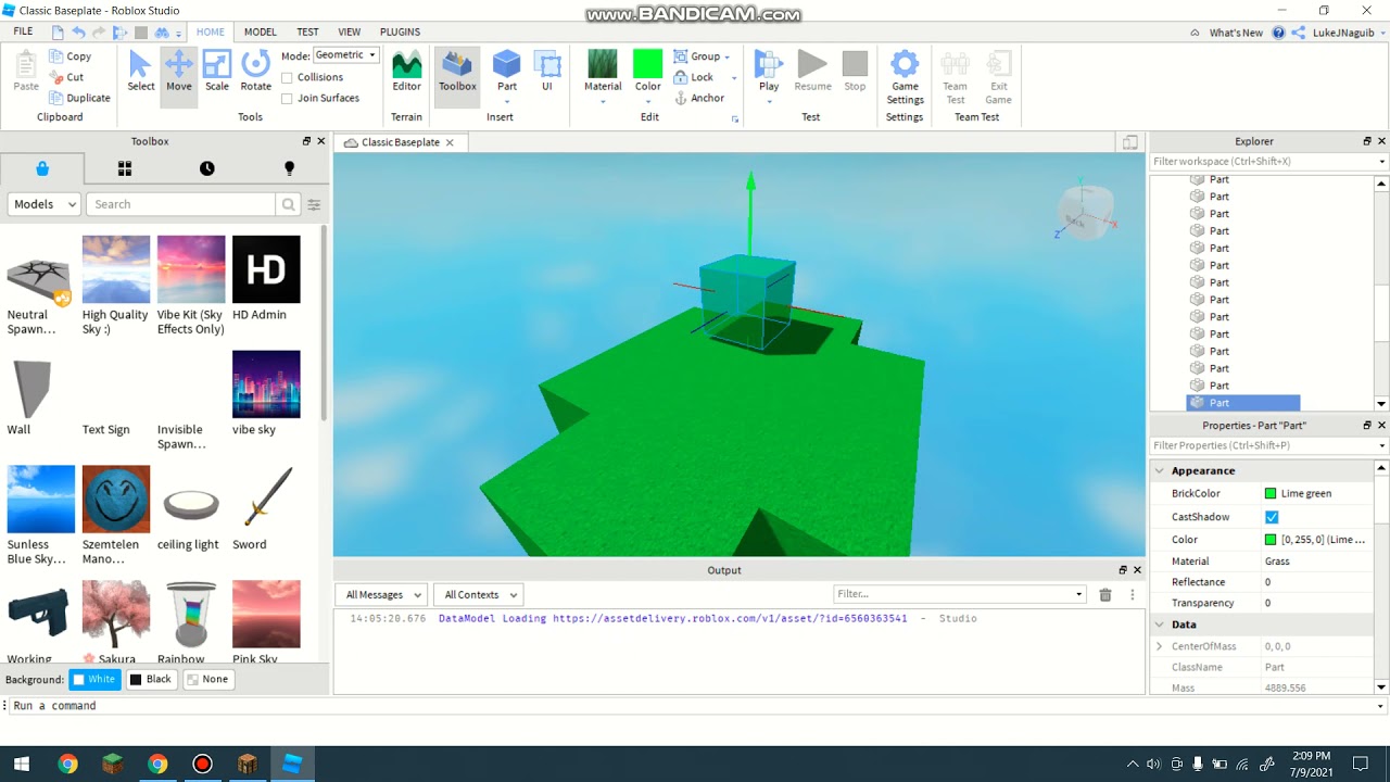 Making a floating island in roblox studio - YouTube