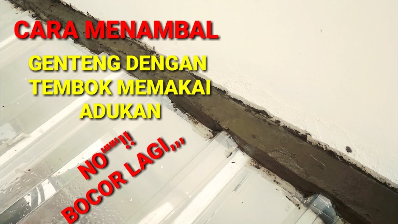 cara menambal celah spandek di pinggir dinding dengan adukan semen ...