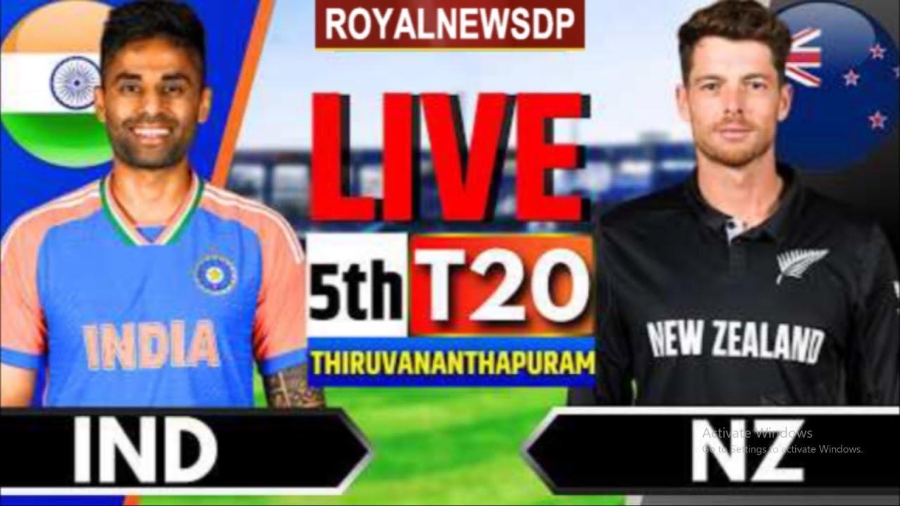 🔴| India vs New Zealand | 5nd T20 Score & Commentary | Cricket Match ...