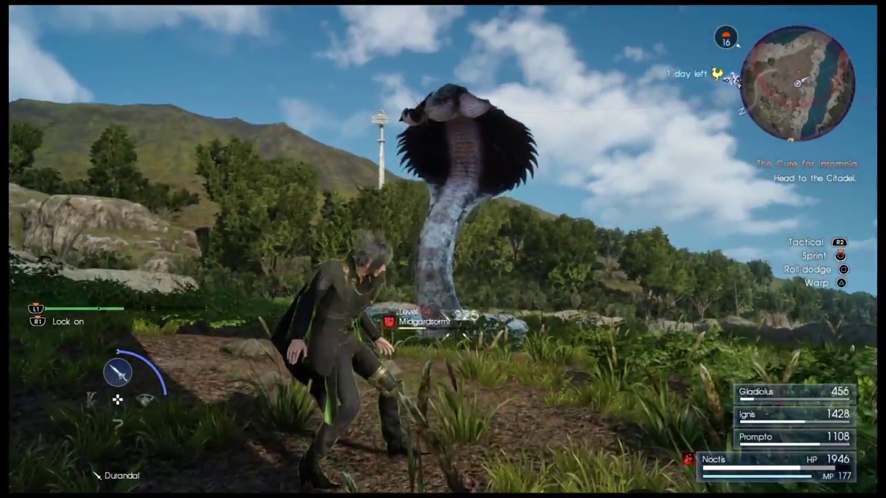 FINAL FANTASY XV - HOW TO KILL MIDGARDSORMR (SNAKE BOSS) IN 5 MINUTES ...