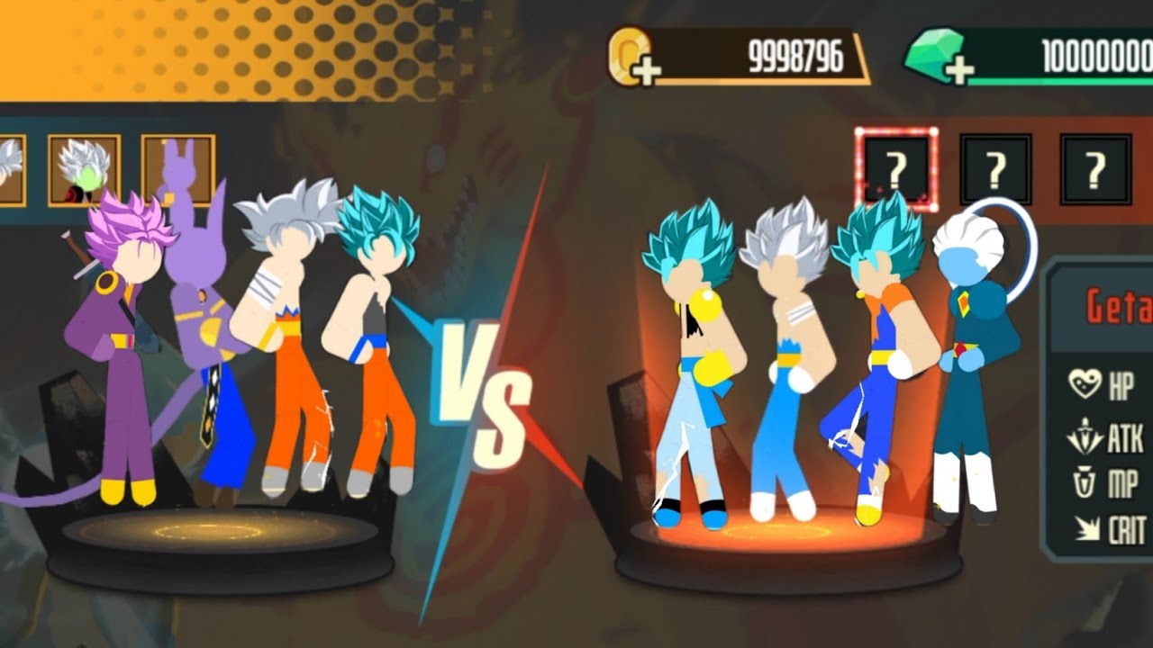 Stickman Dragon Fight Vegito, Goku, Gohan Vs Gogeta, Vegeta, Trunks ...