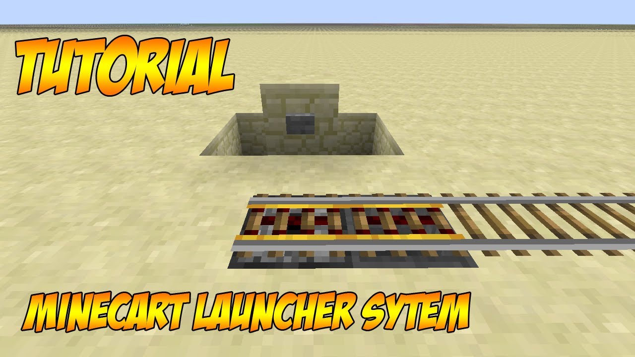 Minecraft Tutorial - Compact Minecart Launcher System - YouTube