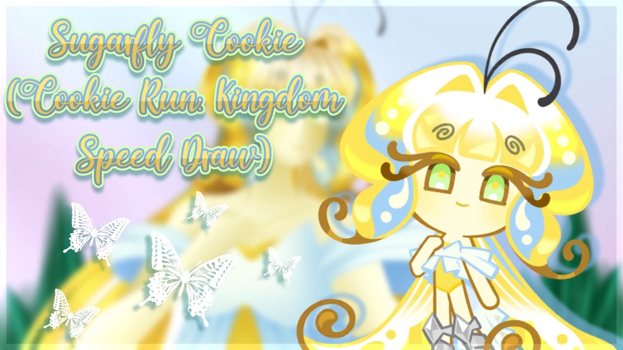 Sugarfly Cookie || Cookie Run: Kingdom Speed Draw || 🦋💛💚🩵 - YouTube