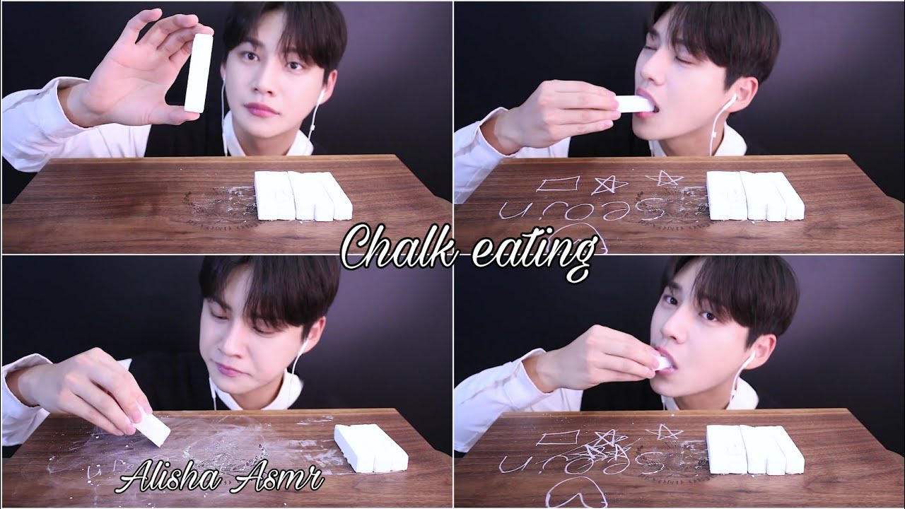 Korean man eats chalk for the first time/Кореец впервые ест мел #мел # ...