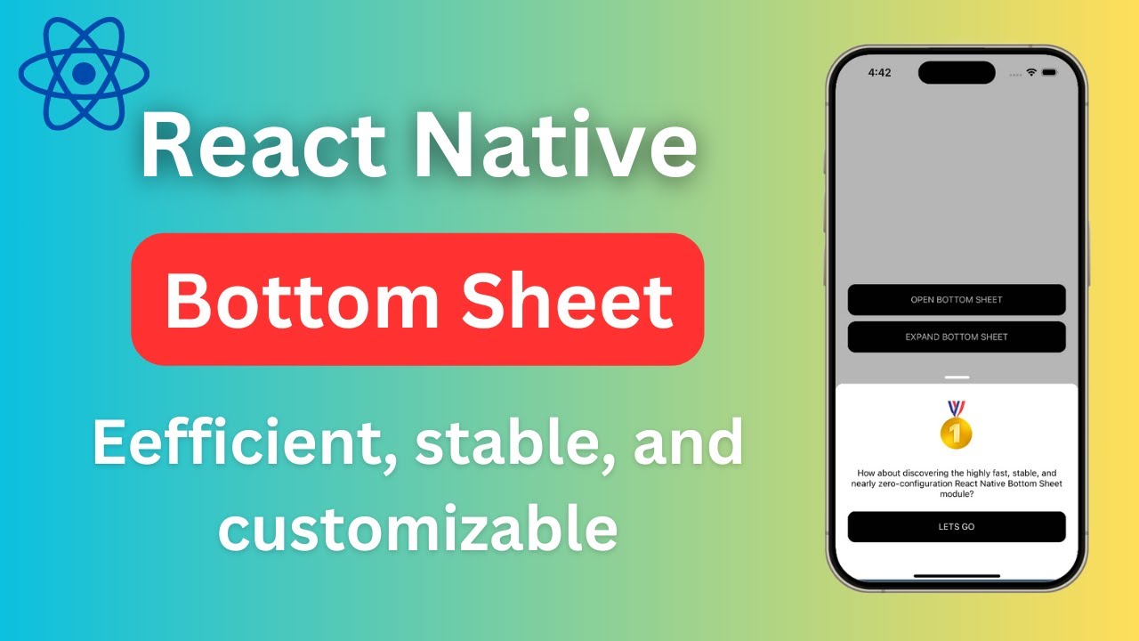Easy Bottom Sheets for React Native Apps - YouTube