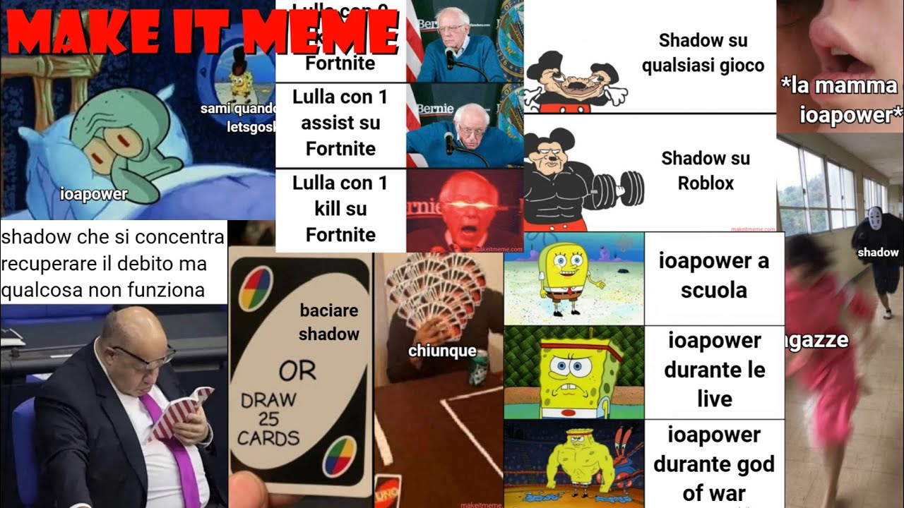 CHI VINCERA' LA SFIDA DI MEME SU MAKE IT MEME?!! - YouTube