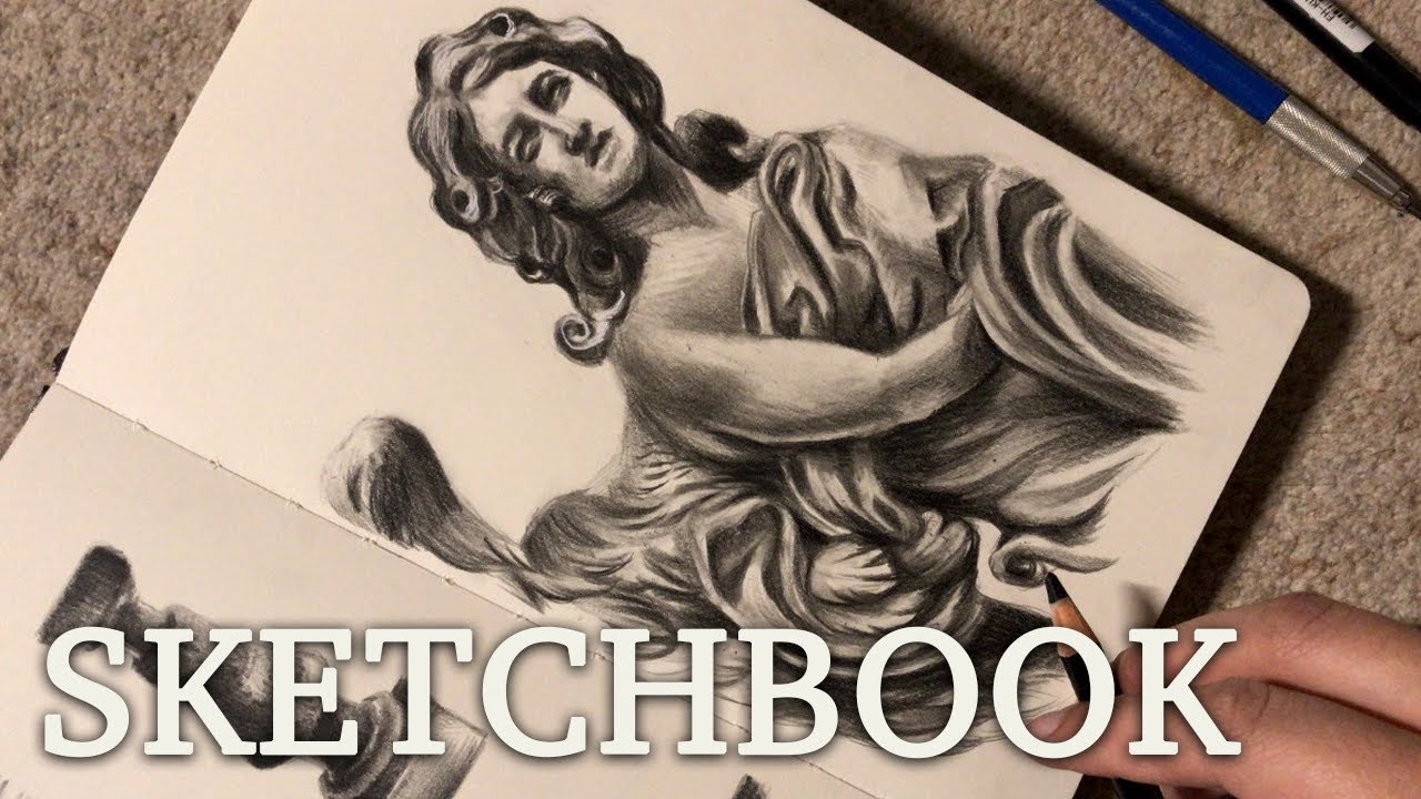 An Hour In My Sketchbook | Drawing Statues, Monochrome Sketches and Ink ...