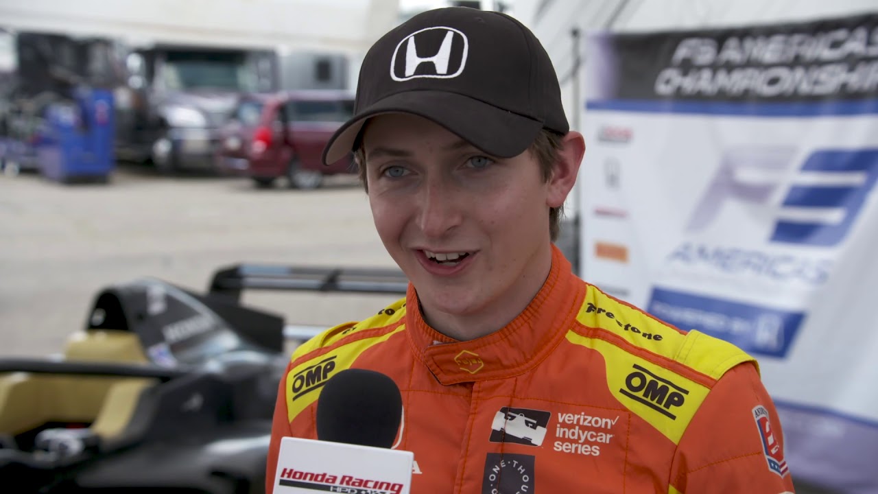 Honda IndyCar Driver Zach Veach Takes F3 Americas Car for a Spin - YouTube