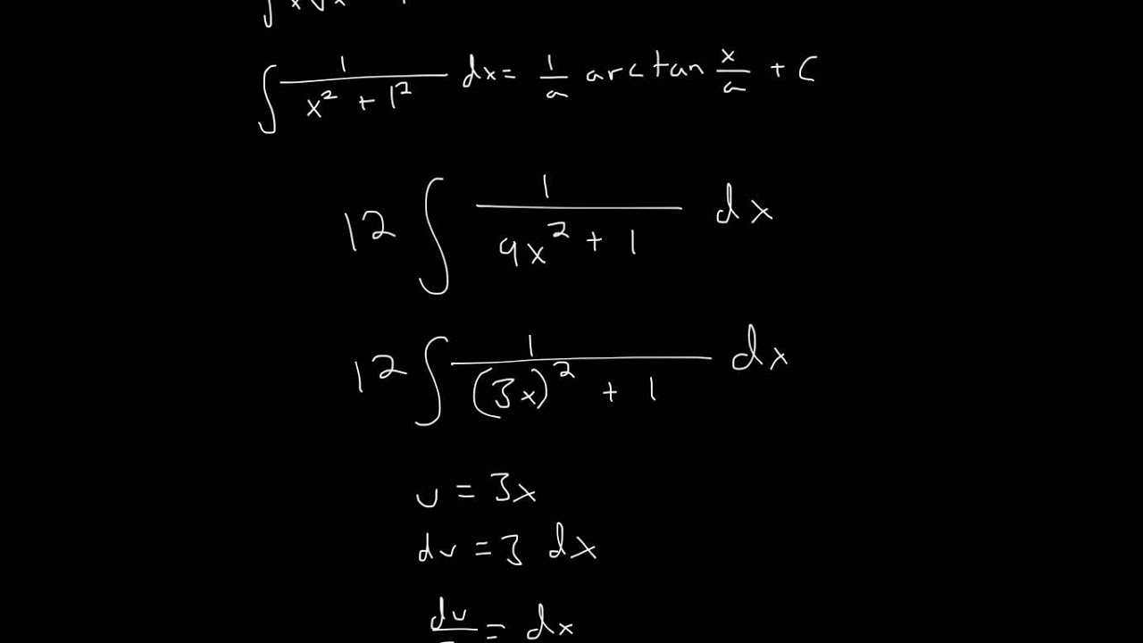Integral 12 1 9x 2 YouTube