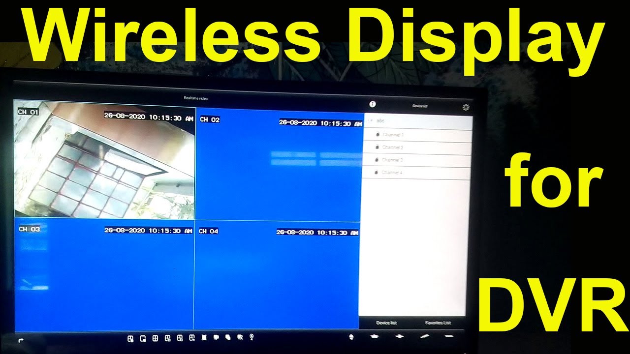 Wireless Display for DVR | Wi-Fi Display - YouTube