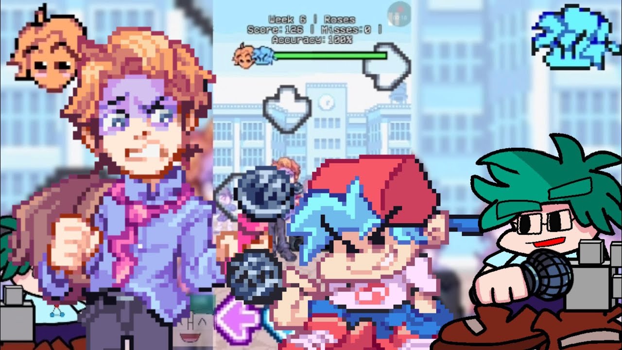 Friday Night Funkin - Roses ( Week 6 Gameplay ) - YouTube