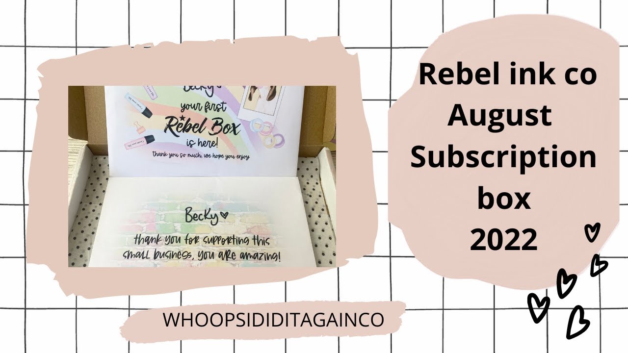 Rebel ink subscription box || August 2022 - YouTube
