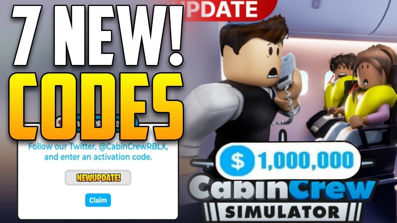 *NEW* ALL WORKING CODES FOR CABIN CREW SIMULATOR IN 2025! ROBLOX CABIN ...