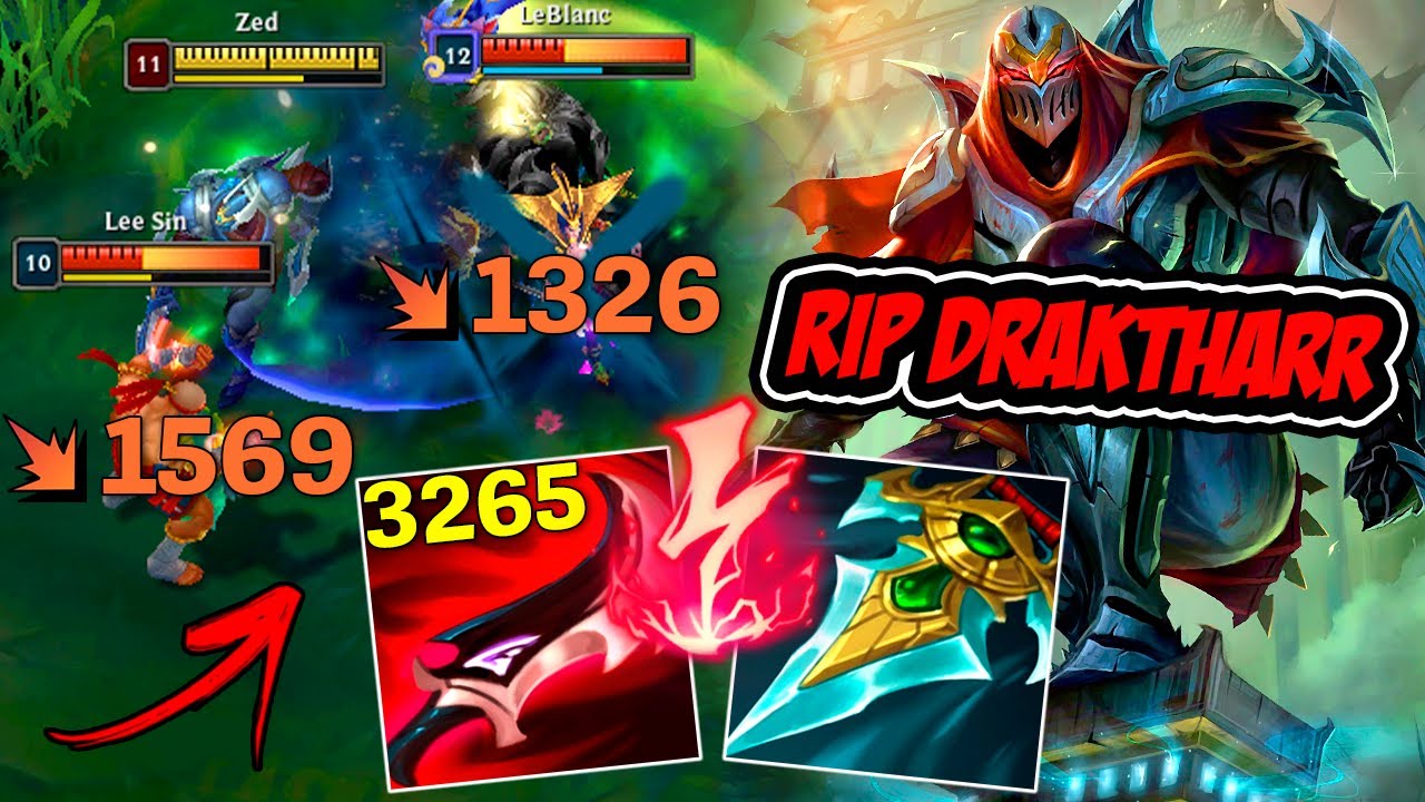 O ÚLTIMO ZED FULL LETALIDADE DE DRAKTHARR NA SEASON 13 - LEAGUE OF ...