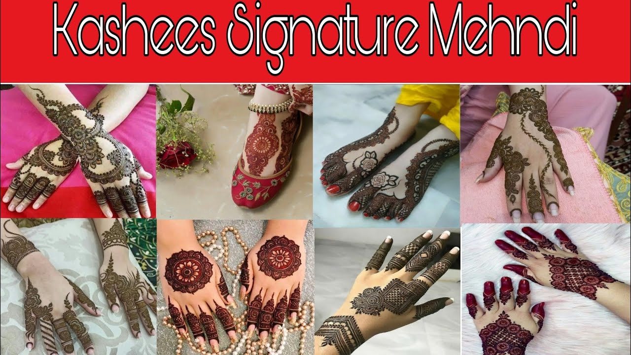 Kashees Signature Mehndi | Easy henna designs | Latest Arabic henna ...