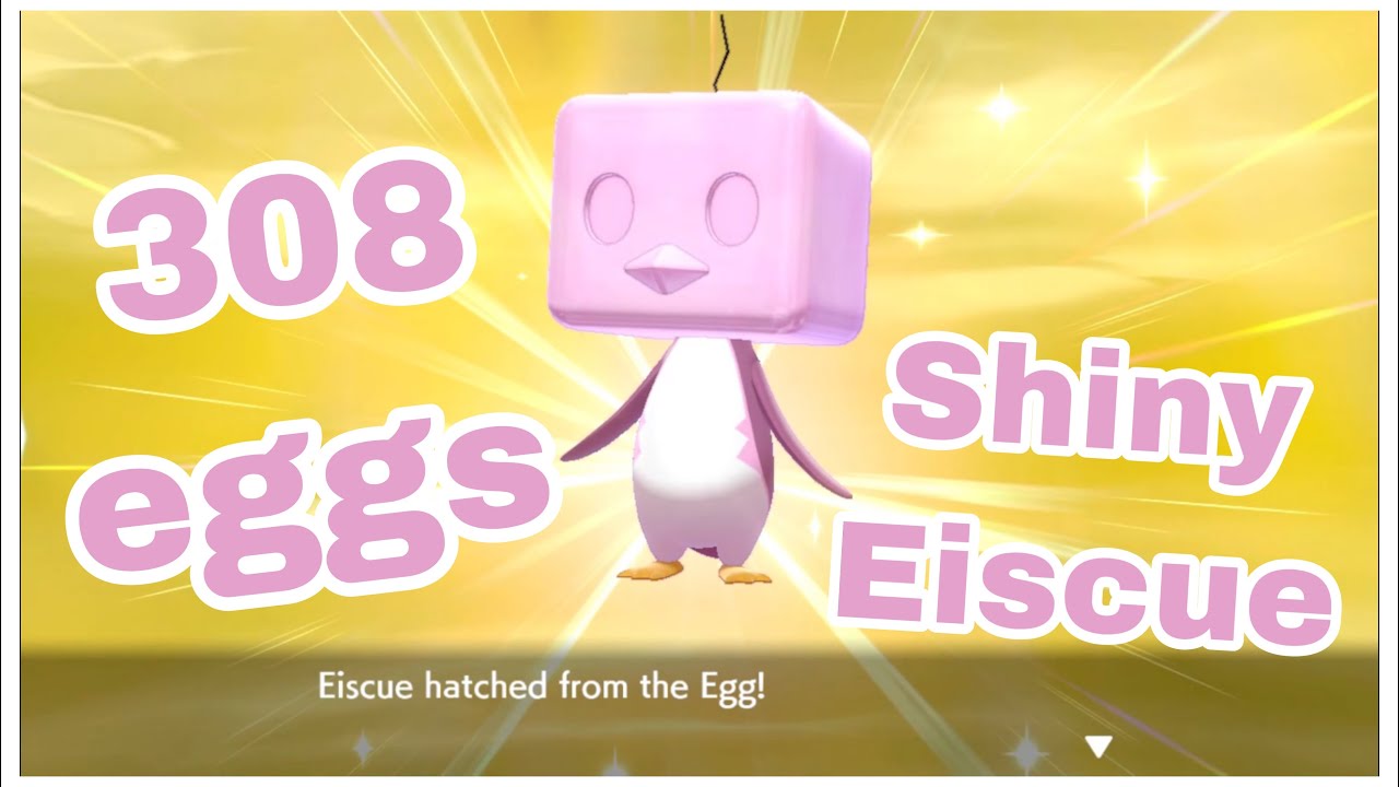 Shiny Eiscue, 308 eggs | Pokémon Sword - YouTube