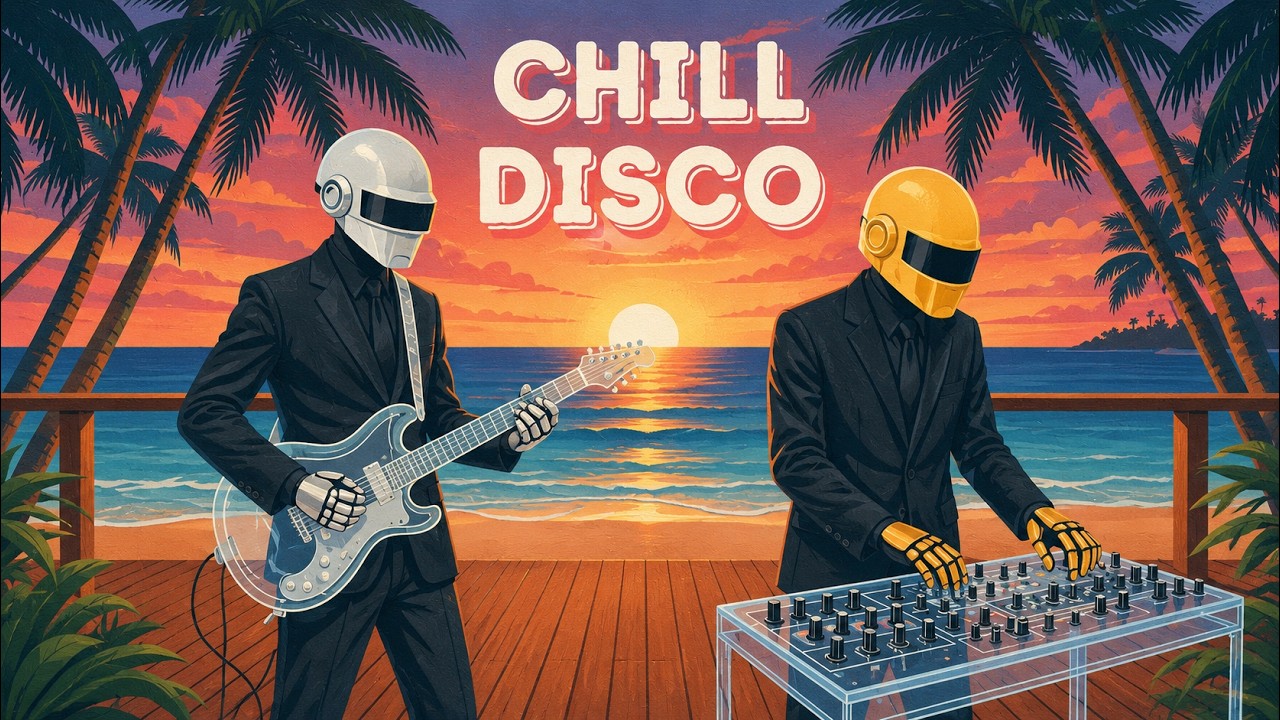 DAFT PUNK VIBES 🌴 | Chill Disco Sunset Jam by the Sea x Funky Guitar ...