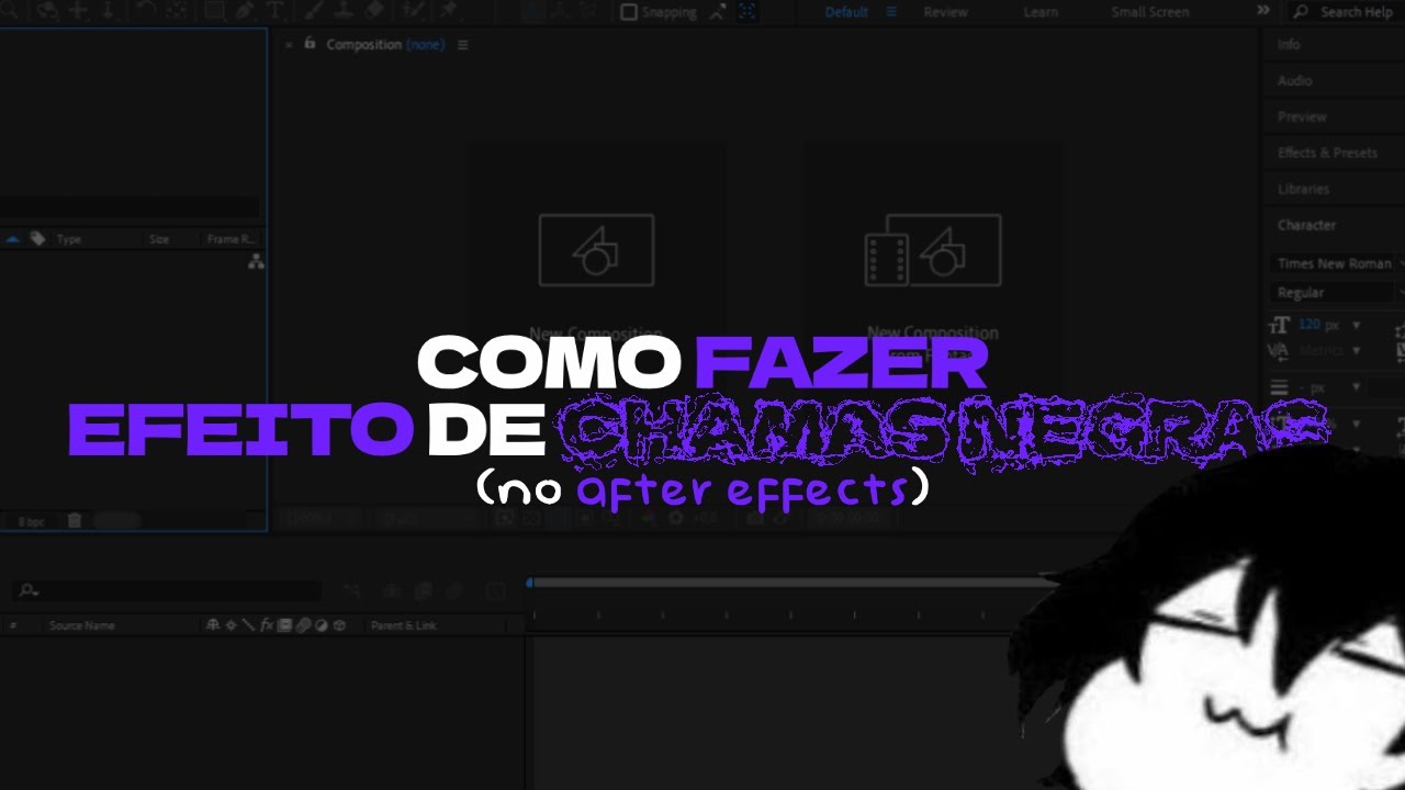 Como fazer efeito de chamas negras no after effects - YouTube