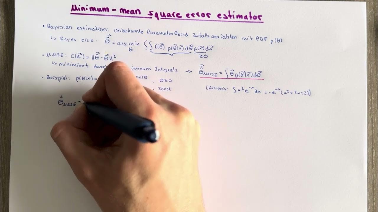 Minimum-Mean Squared Error Estimator (MMSE) | Schätztheorie - YouTube