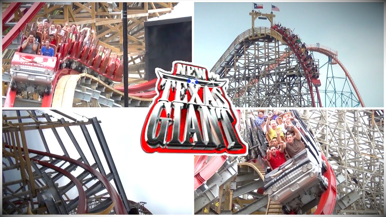 New Texas Giant - POV and Off-ride - Opening Year (Extended 60fps HDR ...