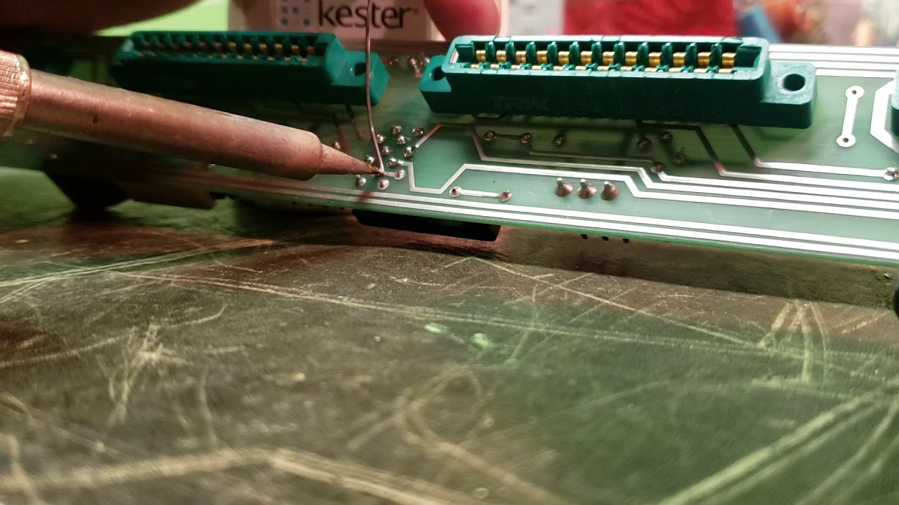 '76 MCI JH16/114 flux track: Reflow channel strip solder points on ...